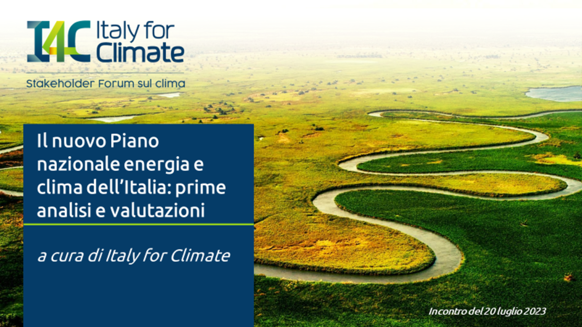 PNIEC, Piano nazionale energia e clima - Stakeholder Forum I4C